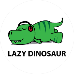 Lazy Dinosaur Sticker