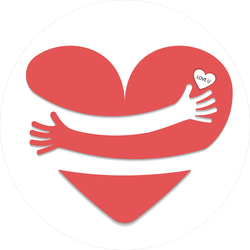Hugging Heart Symbol Sticker