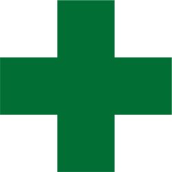 Green Cross Sticker