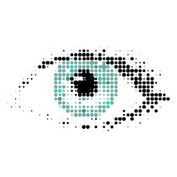 The Human Eye A Modern Halftone Sticker