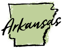 Hand Drawn Arkansas State Sticker