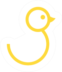 Little Yellow Duck Icon Sticker