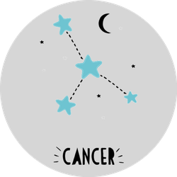 Cancer Sign Cute Bright Hand Drawn Sticker