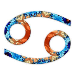 Cancer Zodiac Mandala Psychedelic Icon Sticker