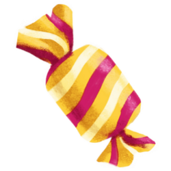 Candy Wrapper Colorful Stripe Sticker