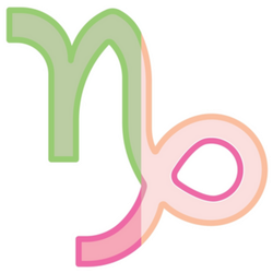 Capricorn Sign Icon Colorful Illustration Sticker