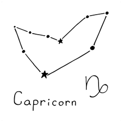 Capricorn Zodiac Constellation Sign Sticker