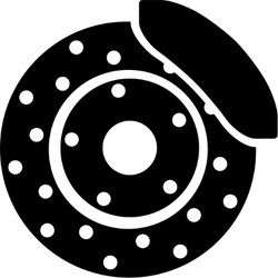 Car Brake Disc Icon Sticker