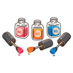 Cartoon Nail Polish Sticker