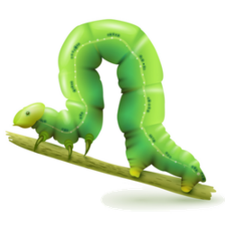 Caterpillar Insect Climbing Stick Sticker