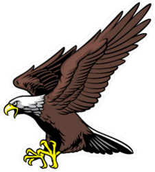 Screaming Eagle Mascot Sticker