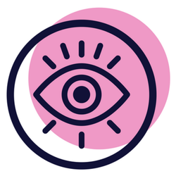 Eye Line Art On Pink Sticker