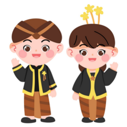 Central Java Traditional Dress Sticker