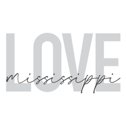 "love Mississippi" Typography Sticker
