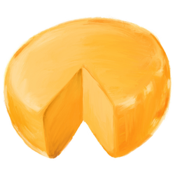 Cheese Wheel Dairy Buttery Sticker