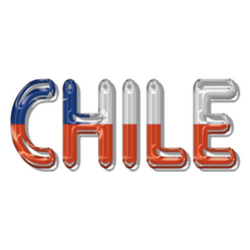 Chile Flag Text Sticker