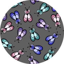 Colorful Cartoon Fly Illustration Pattern Sticker