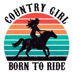 Country Girl Born To Ride Sticker