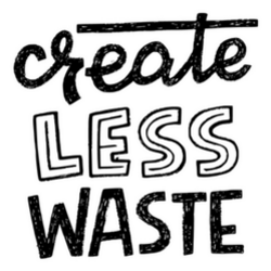 Create Less Waste Lettering For Apparel Sticker