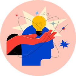 Creative Mind Or Brainstorm Abstract Sticker