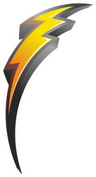 Curved Lightning Logo