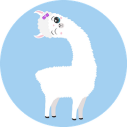 Cute Baby Peru Llama On Blue Sticker