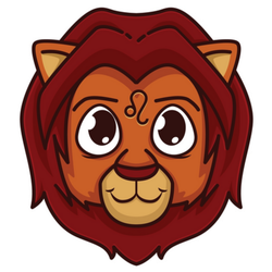 Cute Leo Cartoon Lion Sticker