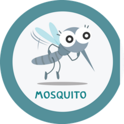 Cute Mosquito Insect Label Sticker