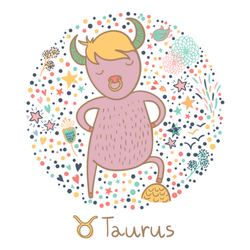 Cute Taurus Sign Illustration Sticker