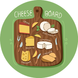 Cheese Set Gourmet Board Sticker