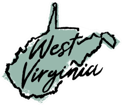 Hand Drawn West Virginia State Sticker