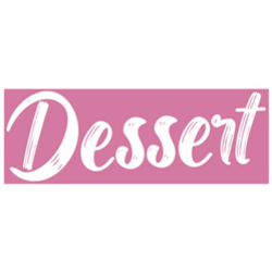 Dessert Text On Pink Sticker