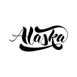 Alaska Hand Lettering Sticker