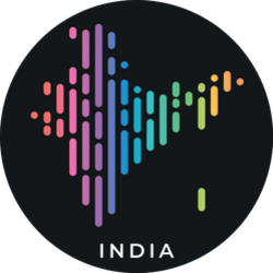 Digital Modern Colorful India Map Sticker