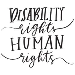 Disability Rights Are Human Rights Cursive Sticker