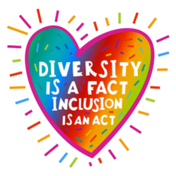 Diversity Is A Fact Inclusion Is An Act Heart Sticker