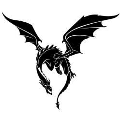Dragon Front Flying Sticker