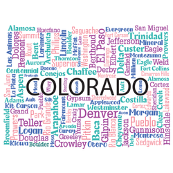 Word Art State Of Colorado Sticker