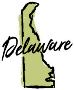Hand Drawn Delaware State Sticker