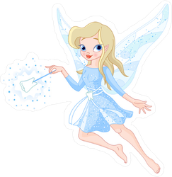 Cute Blue Tooth Fairy Sticker