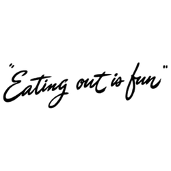 Eating Out Is Fun Retro 50s Theme Sticker