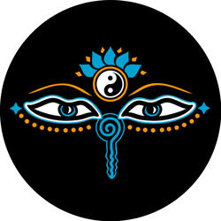 Eyes Of Buddha, Symbol Of Wisdom Sticker