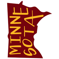 Minnesota State Outline And Hand-lettering Sticker