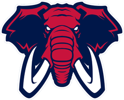 Elephant Sports Mascot Sticker