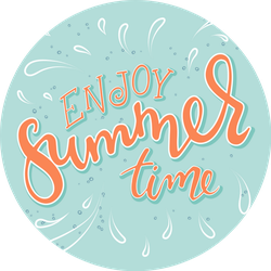 Enjoy Summer Time Lettering Sticker