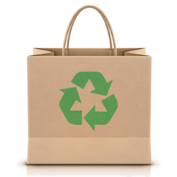 Environmentally Friendly Paper Shopping Bag Sticker