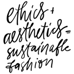 Ethics + Aesthetics= Sustainable Fashion Lettering Sticker