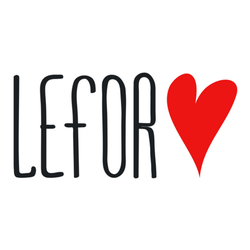 Lefor North Dakota Lettering Heart Sticker
