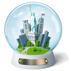 Statue Of Liberty New York Snow Globe Sticker