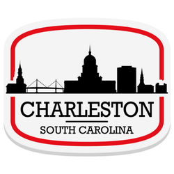 Charleston South Carolina Tourism Stamp Sticker
